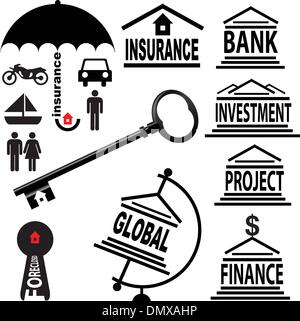 Letter 8 Business Man Symbol for Insurance, Secure And Success Vector ...