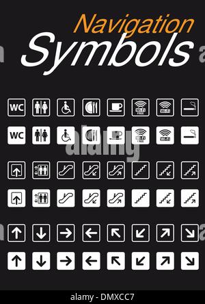 Navigation Symbols Set Stock Vector Image & Art - Alamy