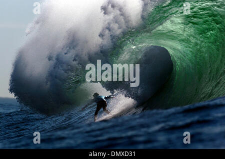 Feb 07, 2006; Half Moon Bay, CA, USA; Surfers join hands in a moment of ...