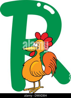 cartoon illustration of R letter for rooster Stock Vector Image & Art ...