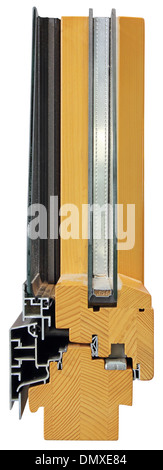 A cross section of Double glazing cut away to show the inner profile ...