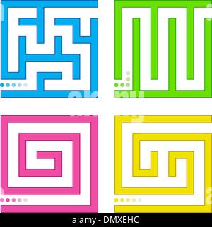 collection of maze puzzle pattern abstract background for kids fun vector Stock Vector Image ...