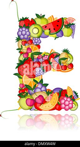 Fruit letter for your design. See others in my gallery Stock Vector ...