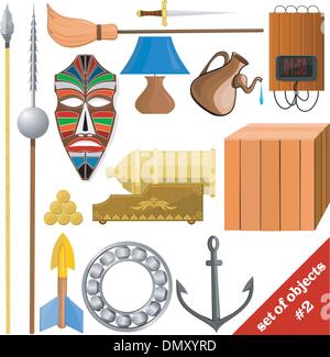 Set of random objects illustration Stock Vector Image & Art - Alamy