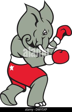 Elephant Boxer Boxing Stance Stock Vector Image & Art - Alamy