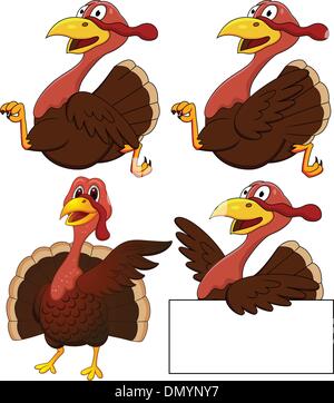 Turkey Run- A Cartoon Illustration of a Turkey Run Stock Vector Image ...