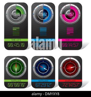 Digital Chronometer and Compass Displays Stock Vector Image & Art - Alamy