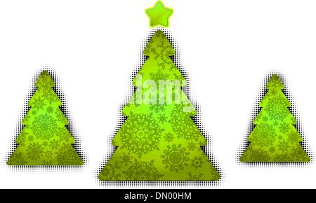 Christmas trees card template. EPS 8 Stock Vector Image & Art - Alamy
