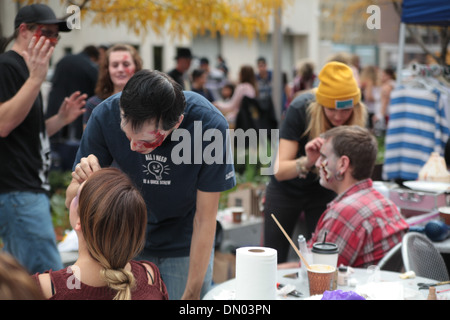 Denver's zombie crawl on 16th street mall Stock Photo - Alamy