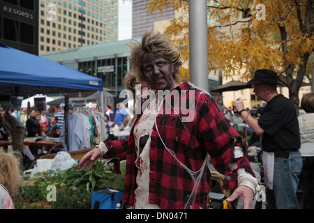 Denver's zombie crawl on 16th street mall Stock Photo - Alamy