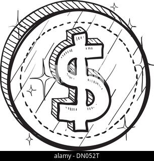 Symbol dollar sign vector doodle font typography hand drawn set Stock ...
