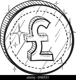 Pound sterling symbol vector doodle typography handwritten Stock Vector ...