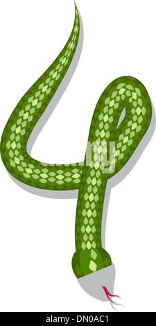 Snake font. Digit 6 Stock Vector Image & Art - Alamy