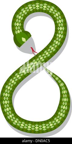 Snake font. Digit 6 Stock Vector Image & Art - Alamy