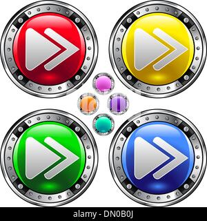 Fast Forward Round Icon Skip Media Control Two Double Right Arrow Circle Round Button Black ...