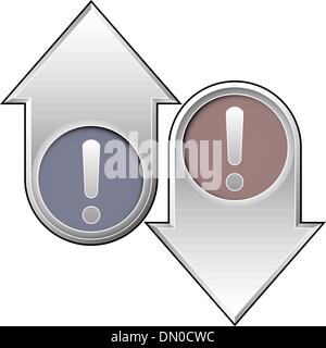 Rising and falling arrow icon. Increase and decrease sign. Vector ...