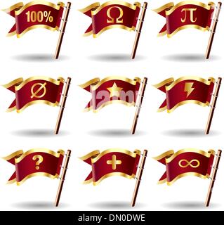 Omega vector icon set. Red, blue and green silver metallic web buttons ...