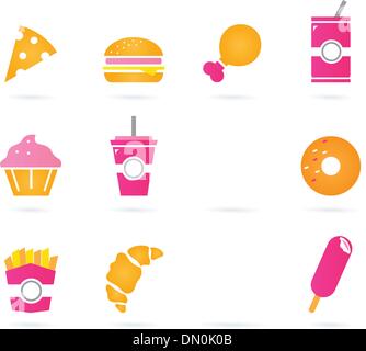 An American burger on a pink background Stock Vector Image & Art - Alamy