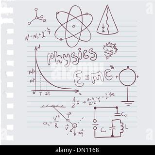 Physics doodle set Stock Vector Image & Art - Alamy