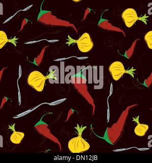 Seamless watercolor red onion pattern. Vegetable vector background ...