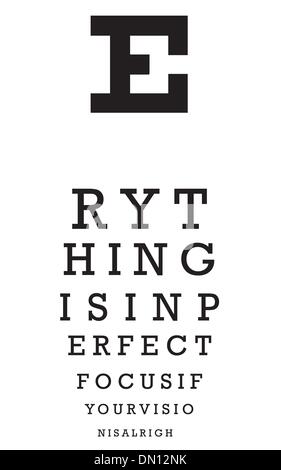 Reading chart for ophthalmologist illustration Stock Vector Image & Art ...