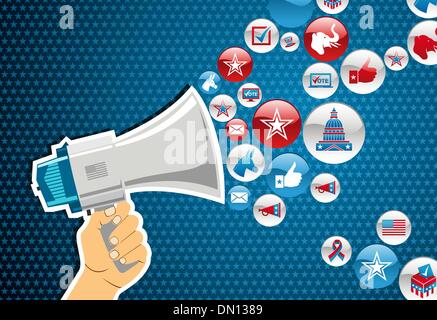US elections: politics message promotion Stock Vector Image & Art - Alamy