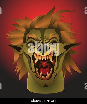 cartoon face of a werewolf monster Stock Vector Image & Art - Alamy