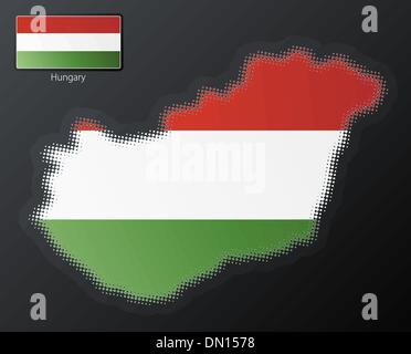 Hungary Map Icon Illustration Element Symbol Design Stock Vector Image ...