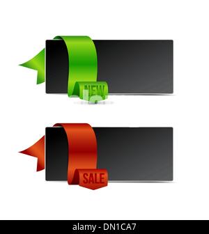 Sale banners pointer style set. Vector illustration for business ...