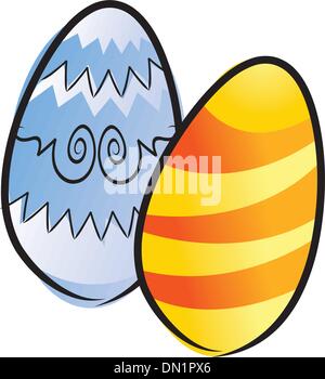 Colored painted decorated Easter eggs seamless pattern Stock Vector ...