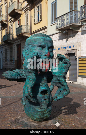 The statue "Echo" by Marc Didou, Via Giuseppe Verdi, Turin, Piedmont ...