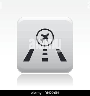 Vector illustration of single isolated airstrip icon Stock Photo - Alamy
