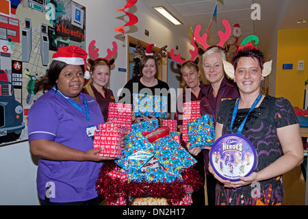 Farnborough, UK. 18th Dec, 2013. Sainsbury's Kindly donated Gifts to ...