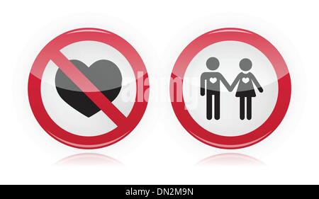 No love allowed sign Stock Vector Image & Art - Alamy