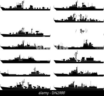 Military ship, cruiser, naval ship, warship design illustration vector ...