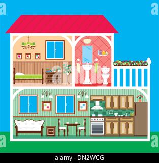House cut view Stock Vector Image & Art - Alamy
