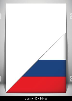 Frame and border of ribbon with Russia flag, template elements for your ...