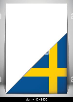 Sweden Country Flag Turning Page Stock Vector Image & Art - Alamy