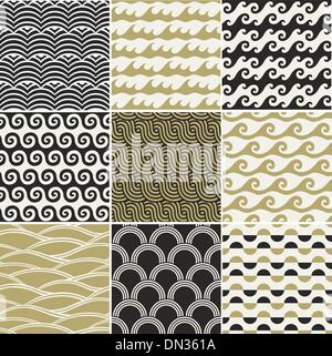 Seamless Wave Pattern Stock Vector Image & Art - Alamy