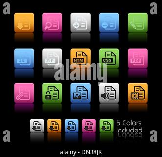 HTML file document download css button icon vector image. HTML file ...