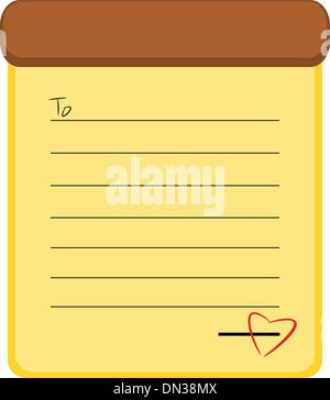 Love memo paper vector illustration Stock Vector Image & Art - Alamy