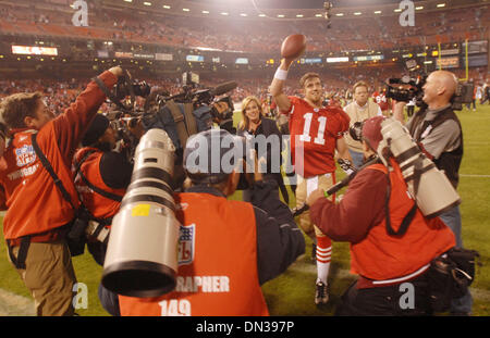 San Francisco Forty Niners quarterback Alex Smith scrambles for a short ...