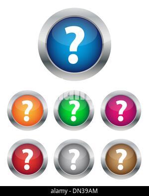 3d illustration of faq (frequently asked questions) button isolated ...