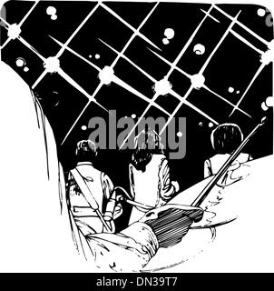 Orchestra conductor, vector illustration drawing Stock Vector Image ...