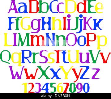 merry multicolored alphabet Stock Vector Image & Art - Alamy