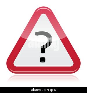Hazard warning sign with question mark symbol. Stock Vector ...