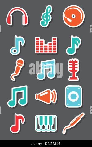 Music and instruments stickers collection Stock Vector Image & Art - Alamy