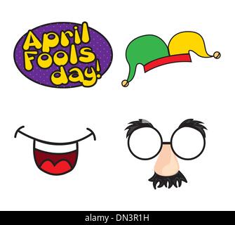 fools day face and hat Stock Vector Image & Art - Alamy