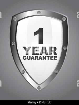 Shield with a guarantee 4 year icon. Warranty Label obligations ...