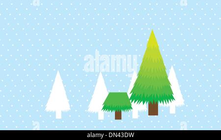 Cute Trees. Landscape background with trees. Hand Drawn Design. Vector ...